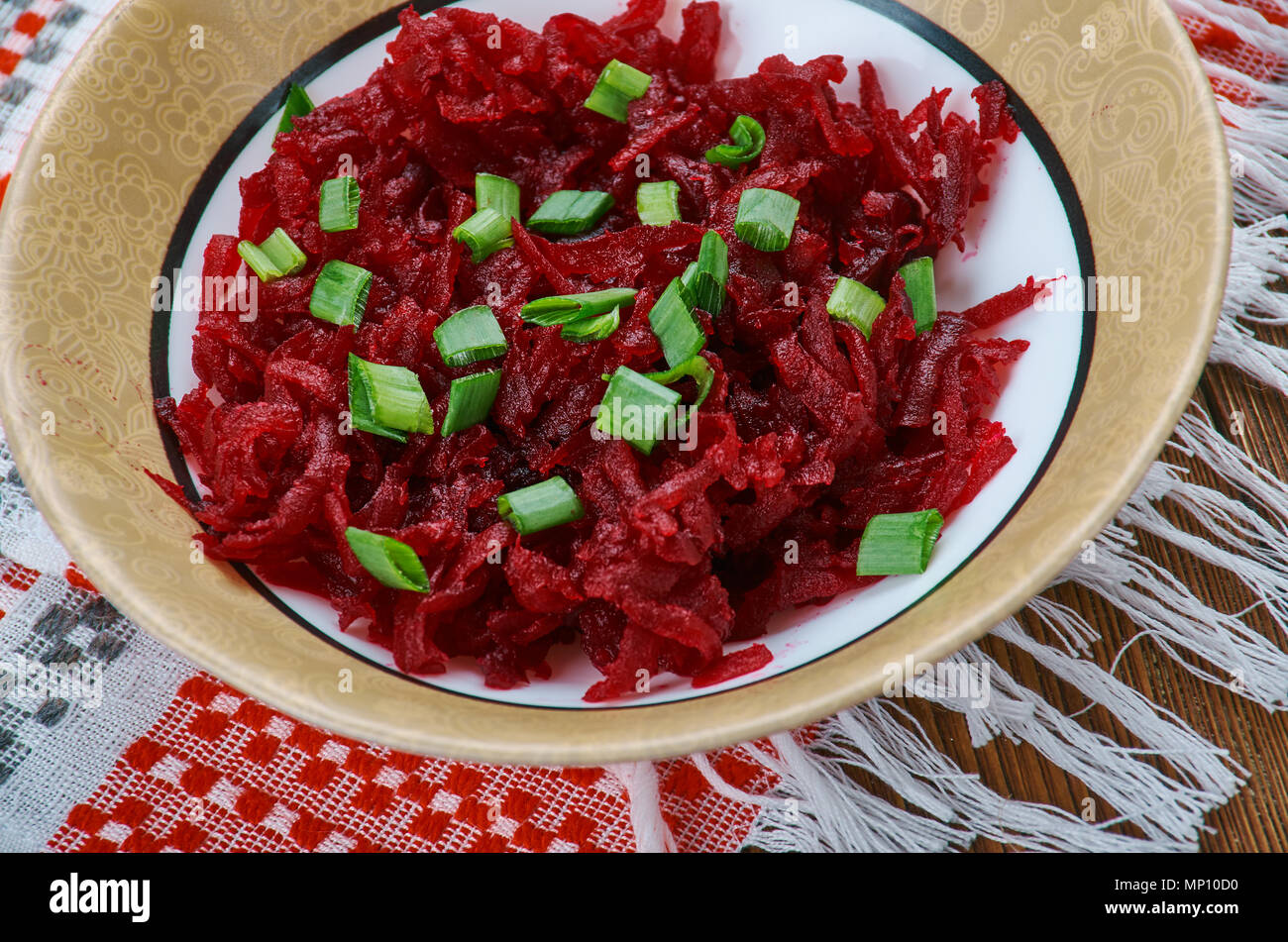 Polish Beet Salad - Surowka z Buraczkow Stock Photo - Alamy