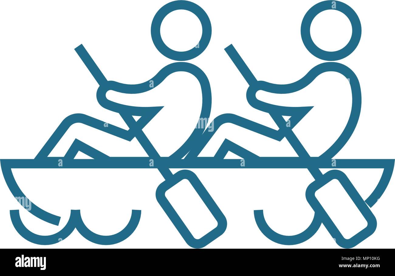 Harmonious work linear icon concept. Harmonious work line vector sign ...
