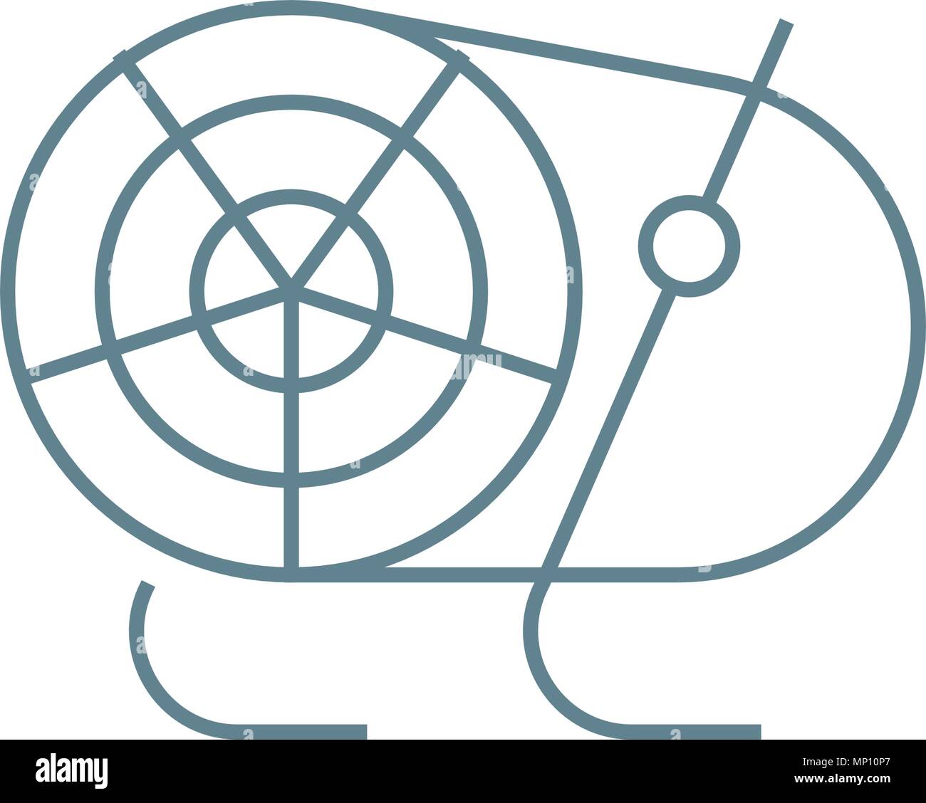 Heat gun linear icon concept. Heat gun line vector sign, symbol ...