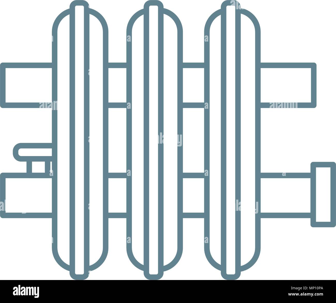 Heat register linear icon concept. Heat register line vector sign ...