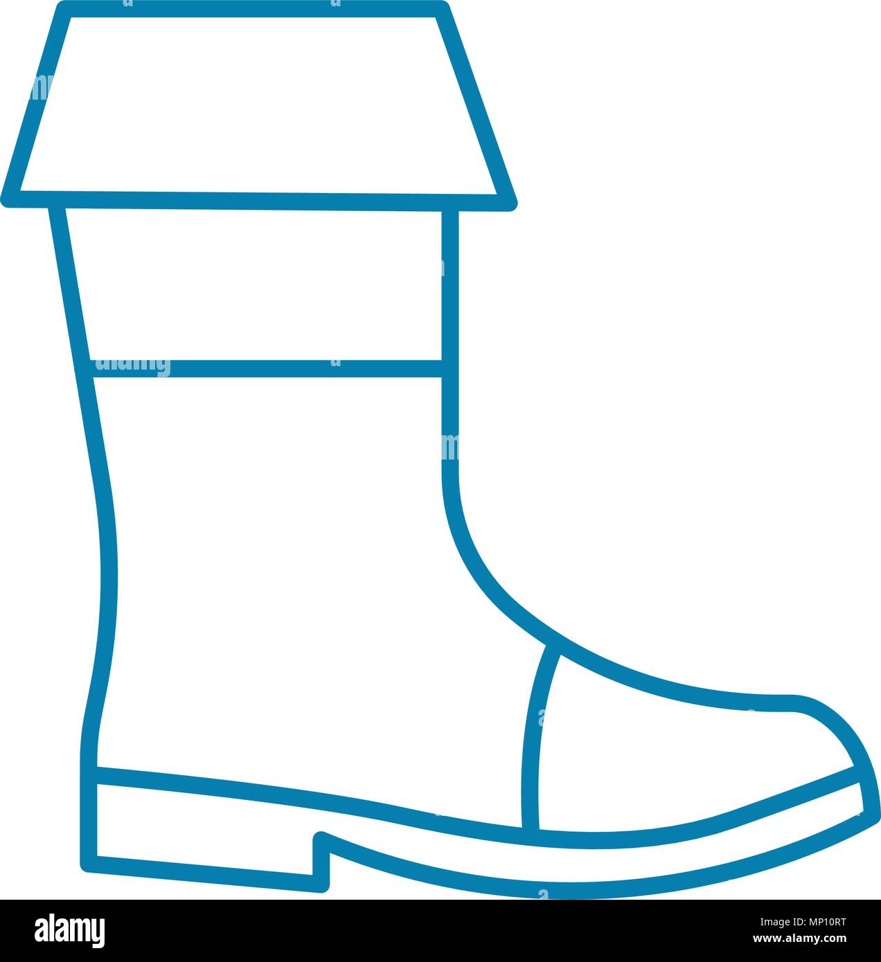 Hiking boots linear icon concept. Hiking boots line vector sign, symbol ...