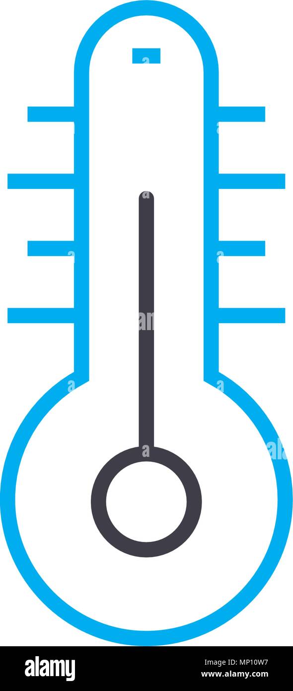 Home temperature linear icon concept. Home temperature line vector sign ...