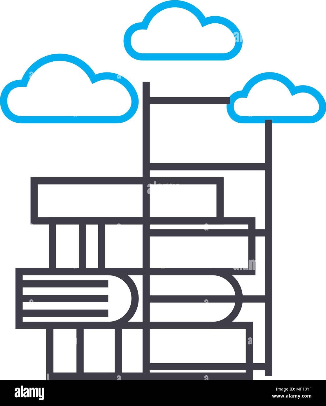 Improving erudition linear icon concept. Improving erudition line ...