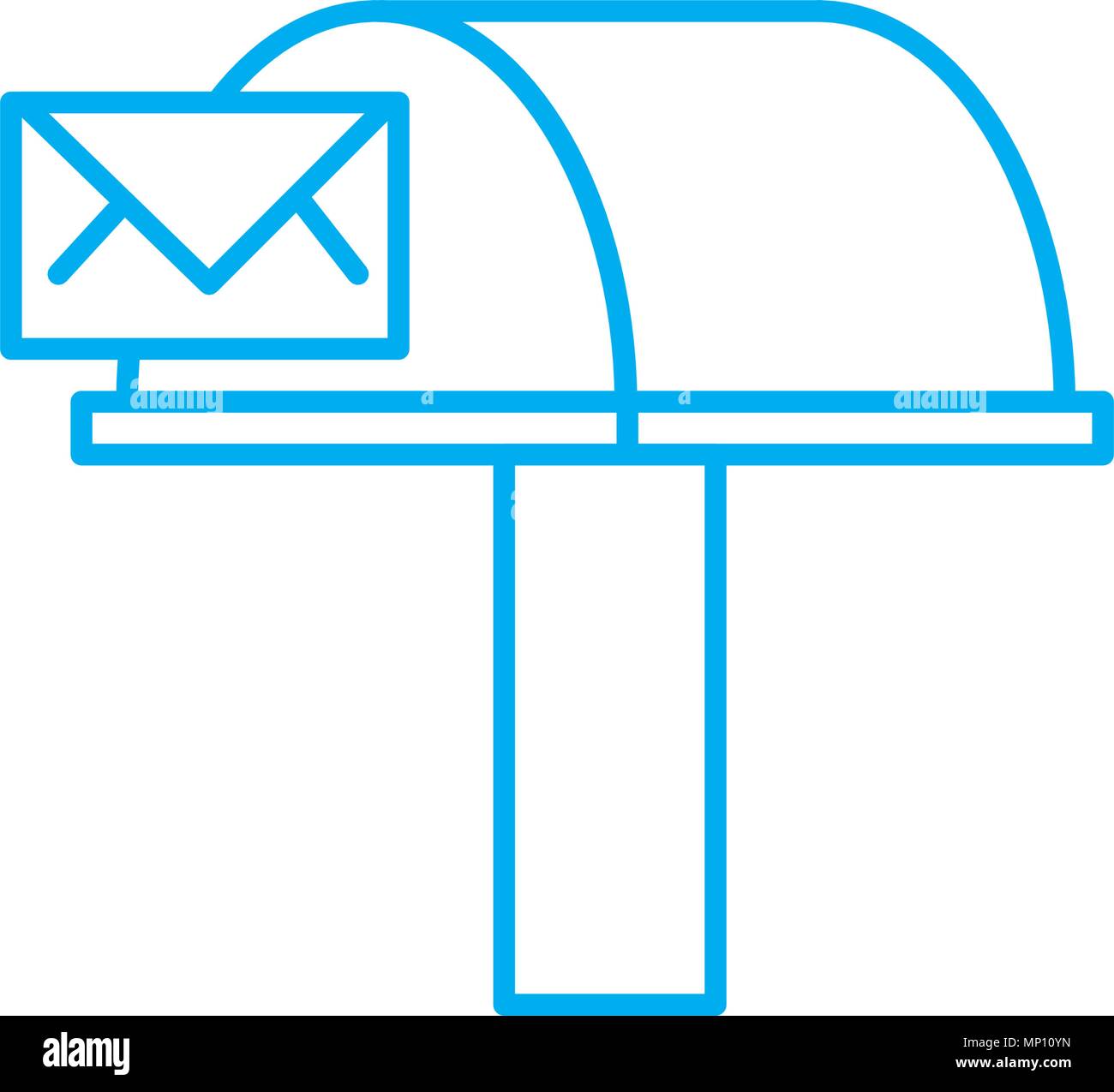 Incoming correspondence linear icon concept. Incoming correspondence ...