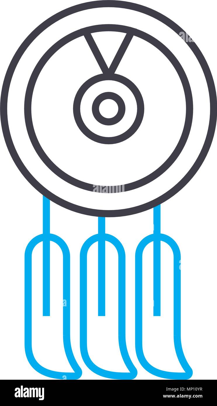 Indian amulet linear icon concept. Indian amulet line vector sign ...