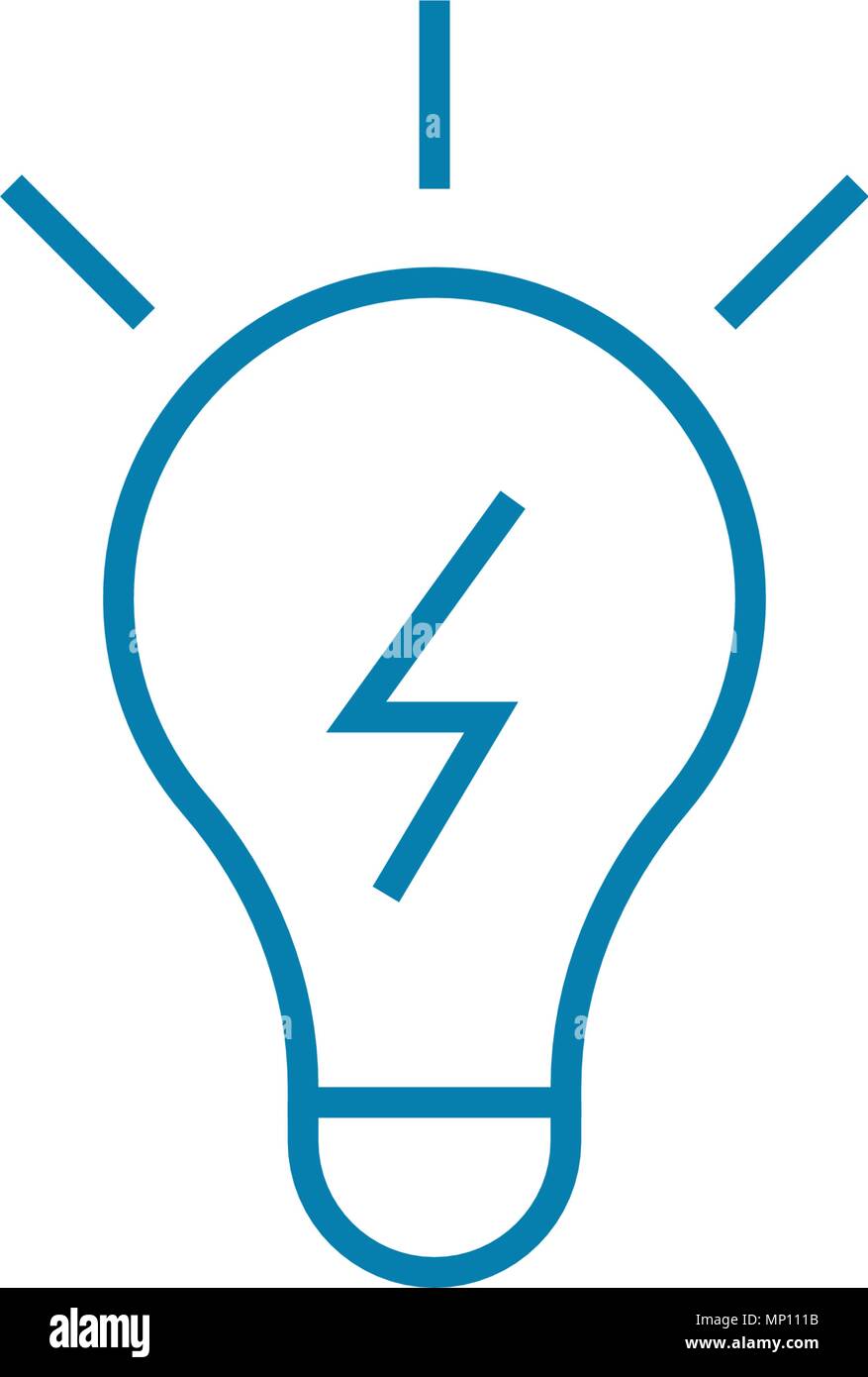 Innovative solution linear icon concept. Innovative solution line ...