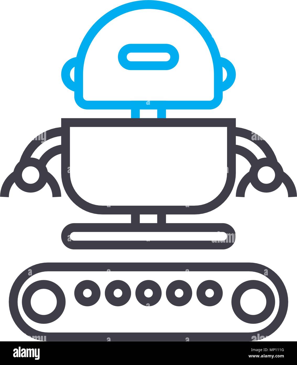Innovative technologies linear icon concept. Innovative technologies ...