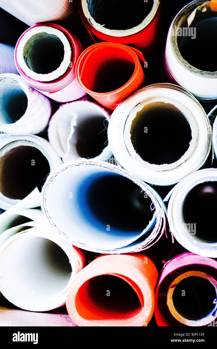 Rolls of waiting material Stock Photo - Alamy