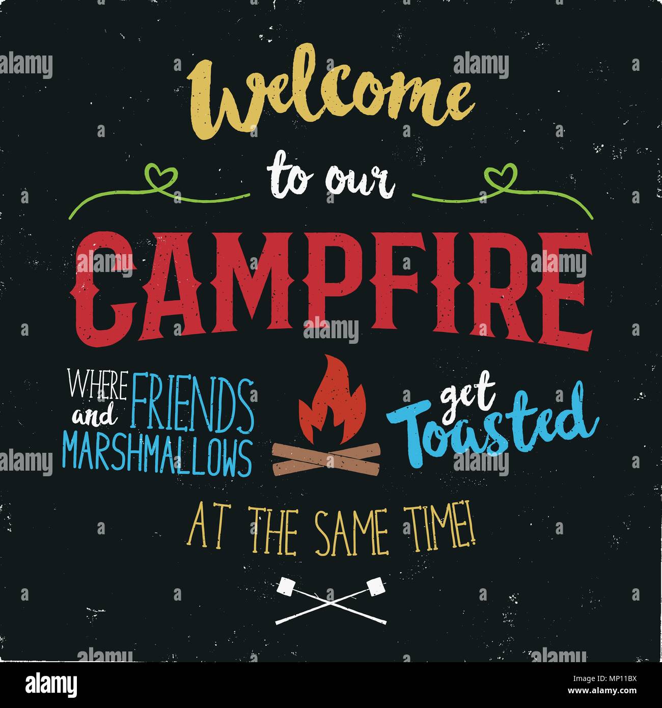 Welcome To Our Campfire Signs Portrait Round Plus Welcome To Our