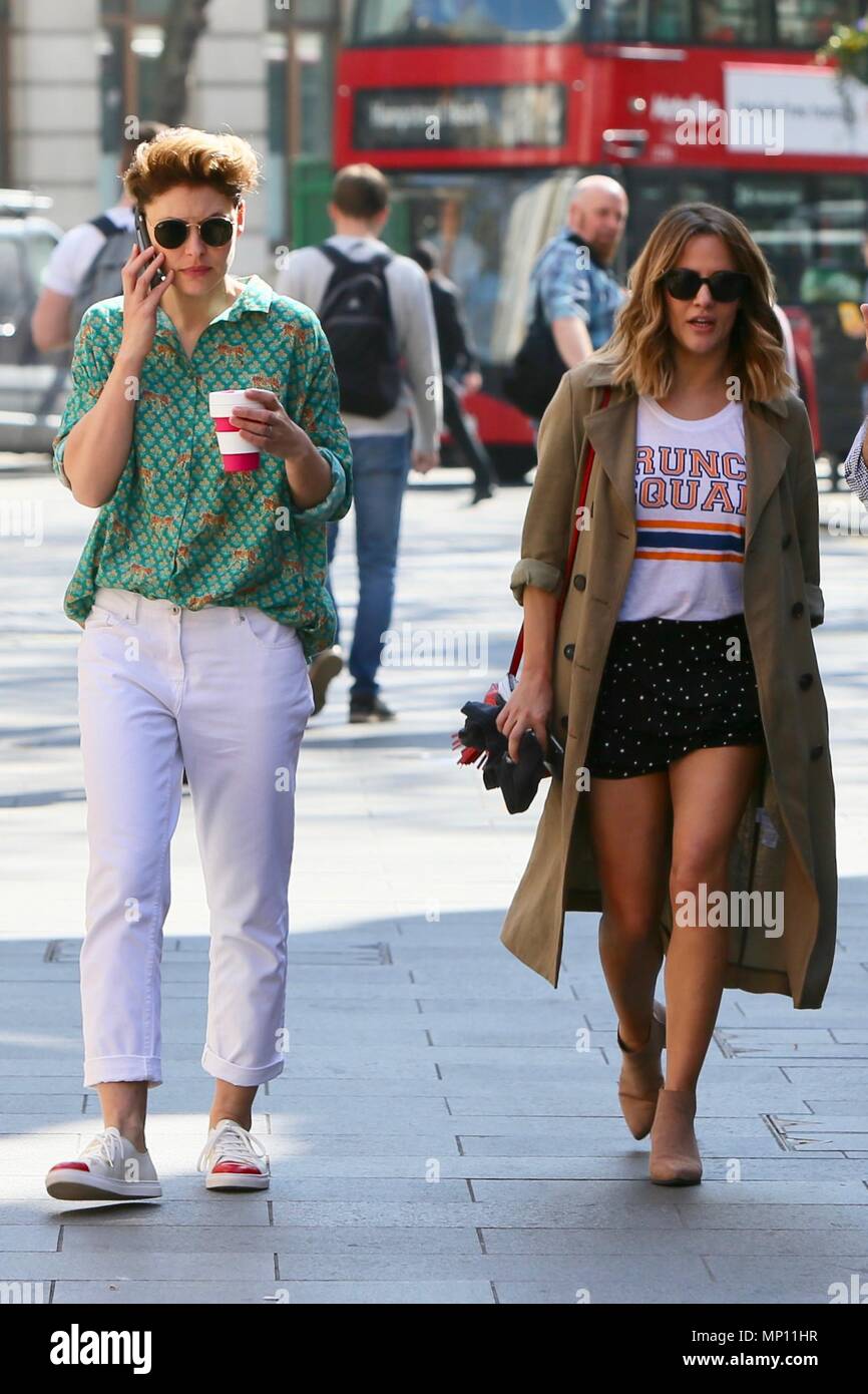 Emma Willis and Caroline Flack bump into each other in London whilst ...