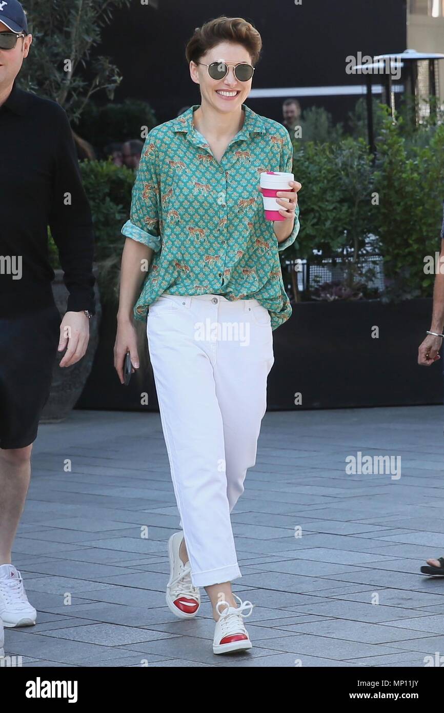 Emma Willis and Caroline Flack bump into each other in London whilst ...