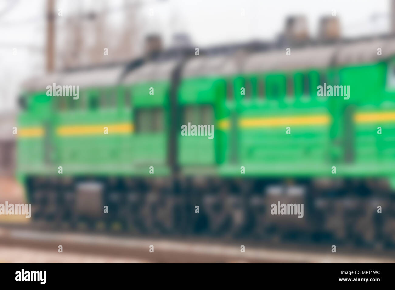 Freight train - soft lens bokeh image. Defocused background Stock Photo - Alamy