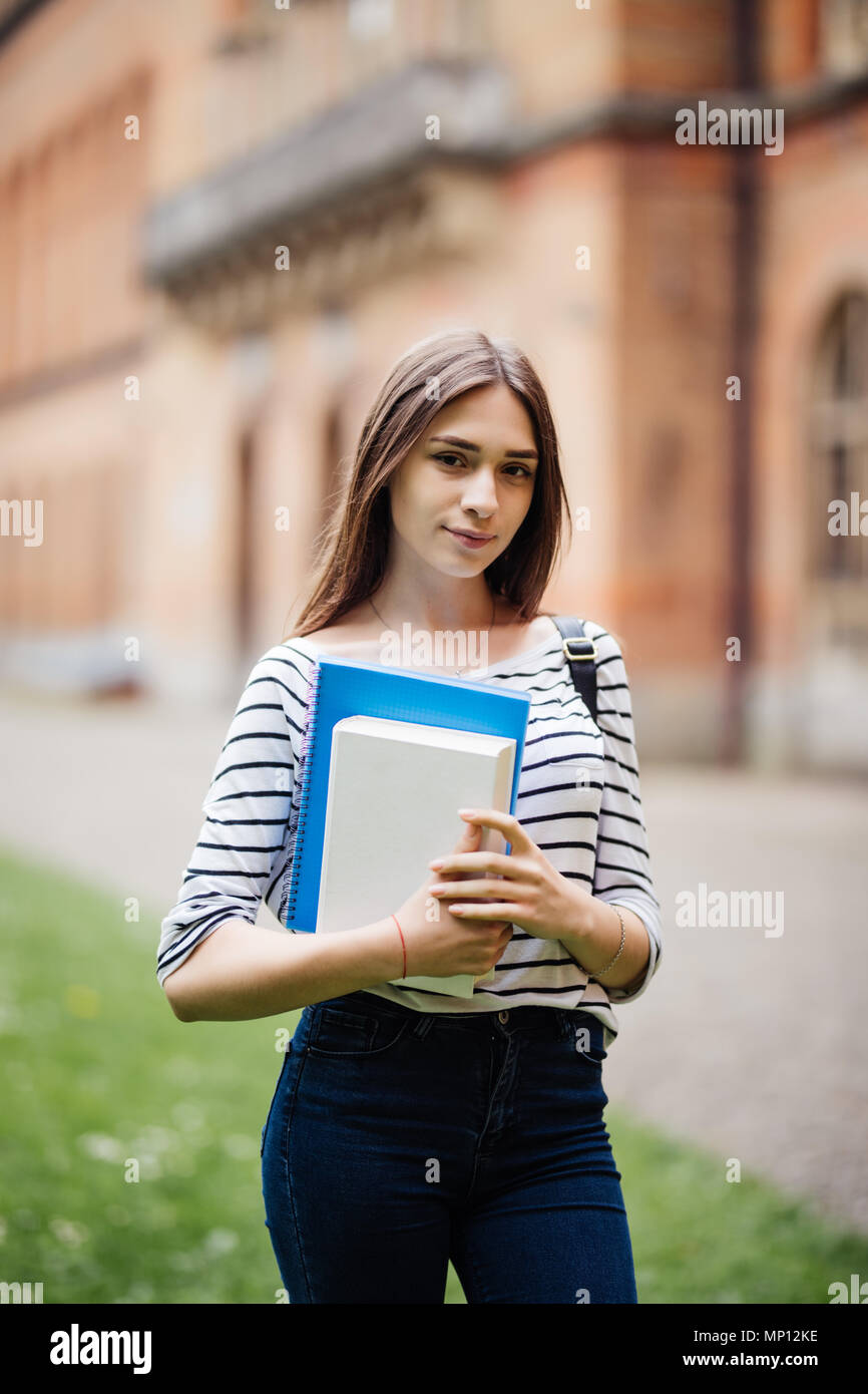 Portrait of a college student at campus Stock Photo - Alamy