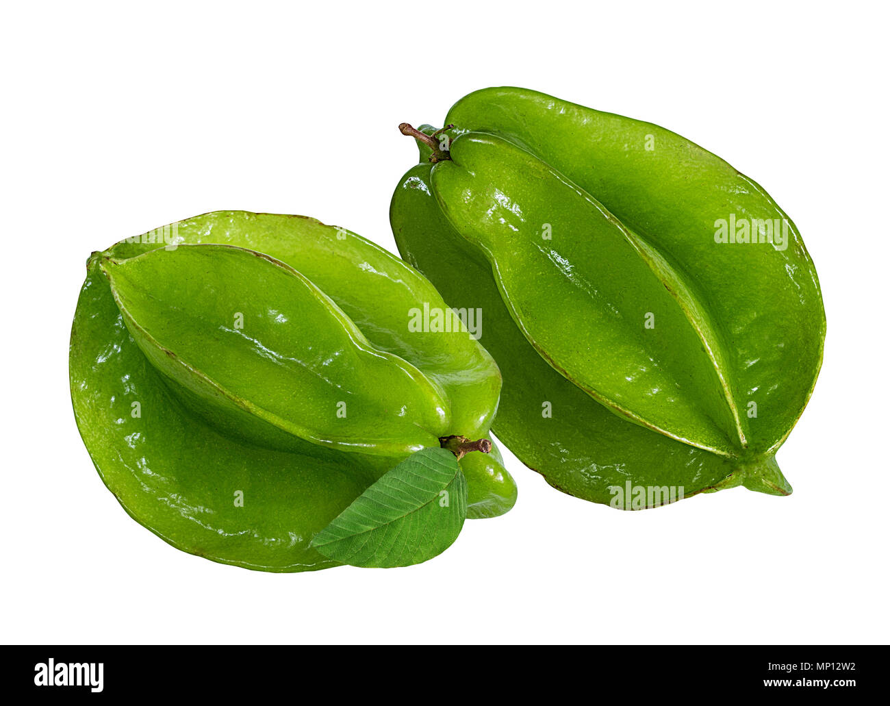 Carambole on white background Stock Photo - Alamy