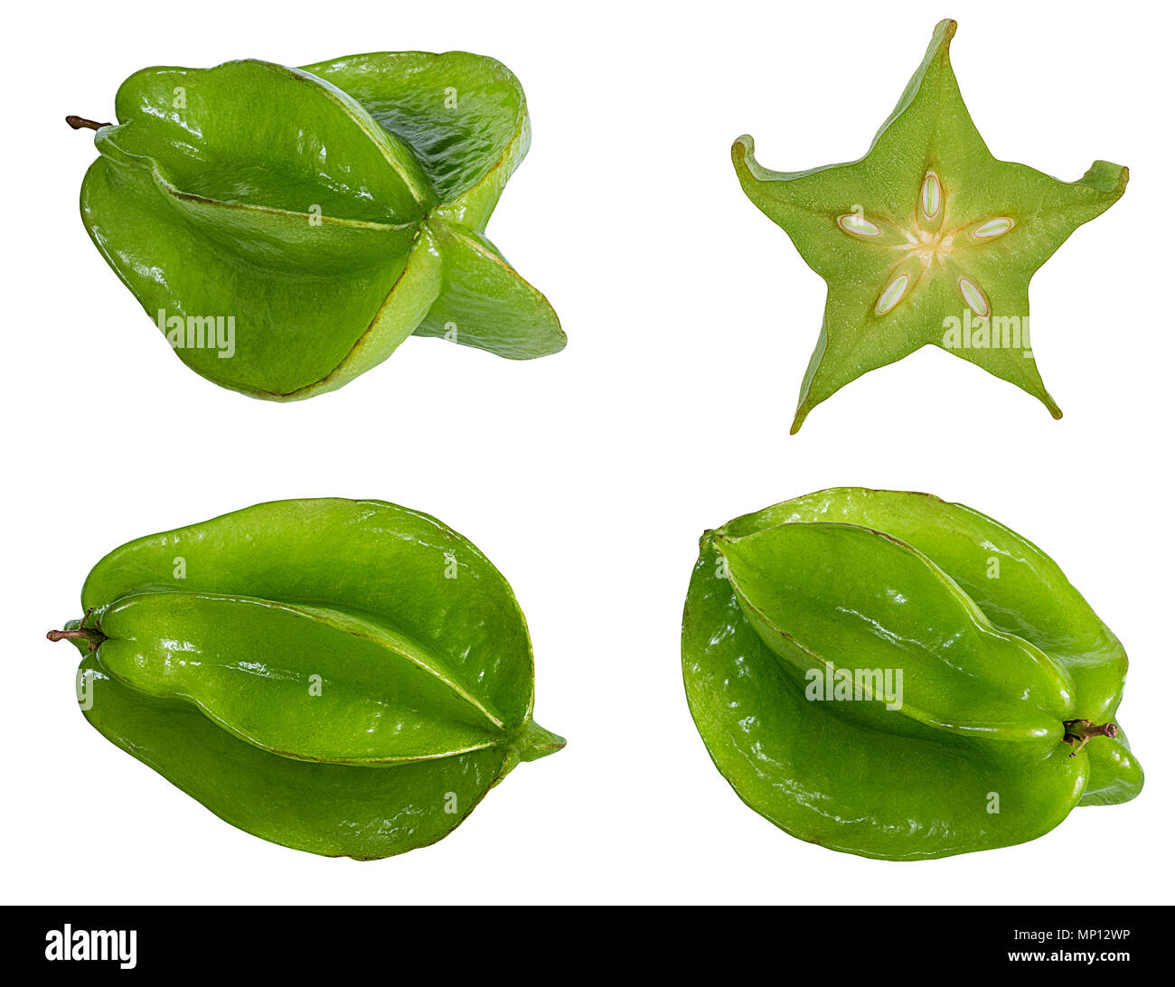 Carambole on white background Stock Photo - Alamy
