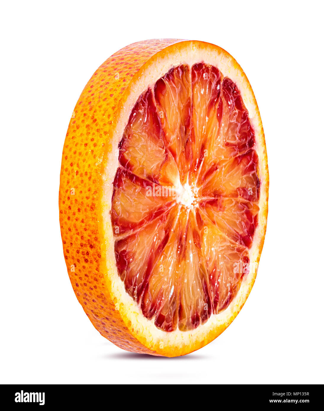 Ripe red orange isolated on white background Stock Photo - Alamy