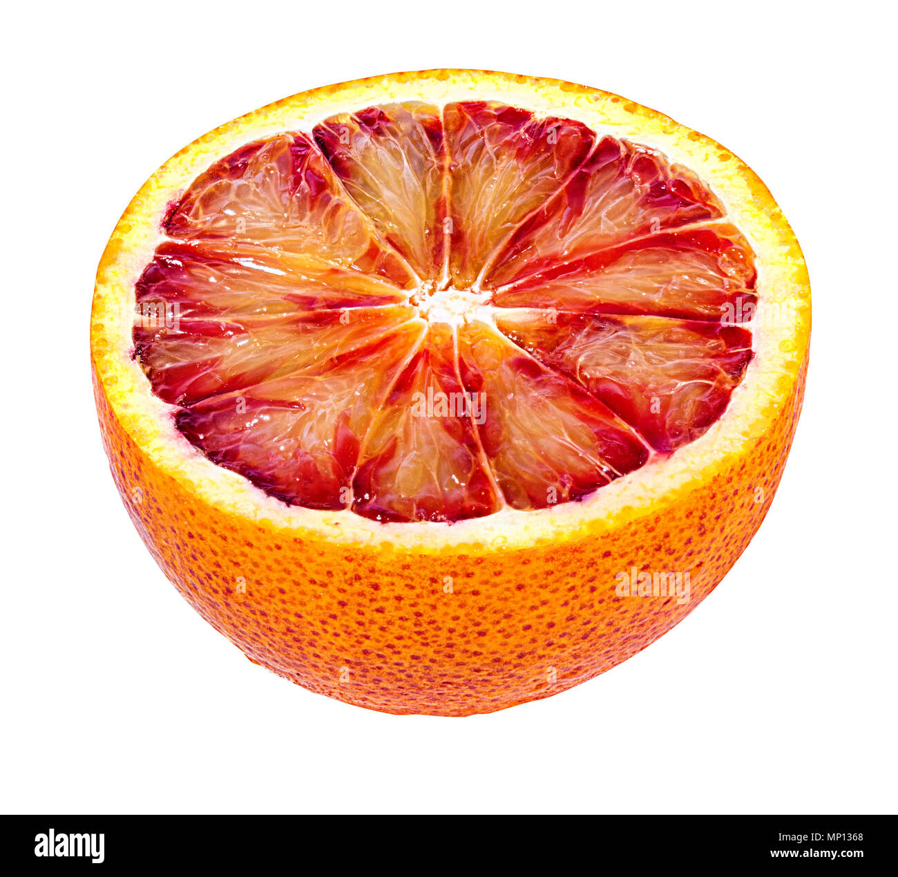 Ripe red orange isolated on white background Stock Photo - Alamy