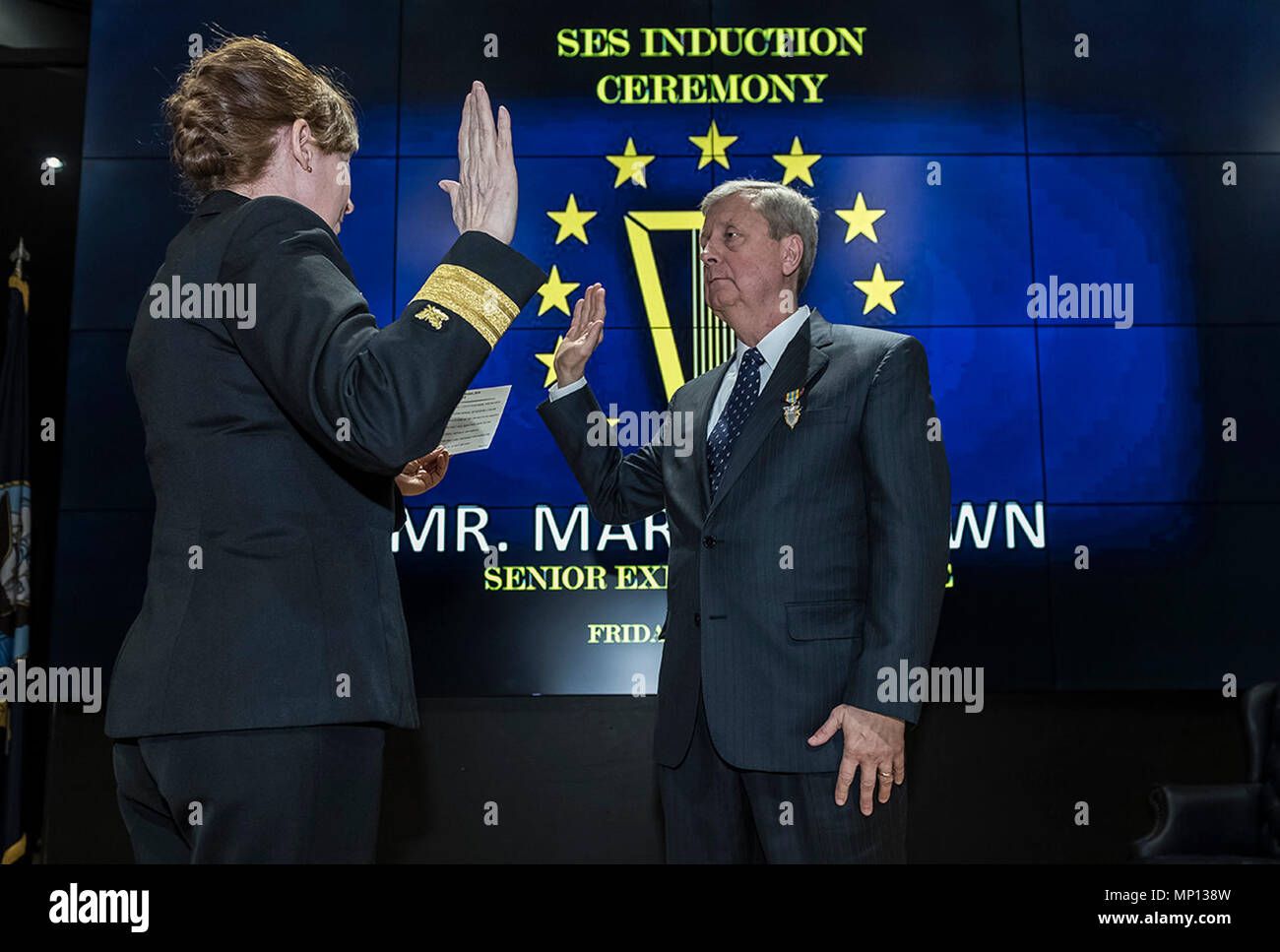 Navy rear admiral michelle skubic hi-res stock photography and images ...
