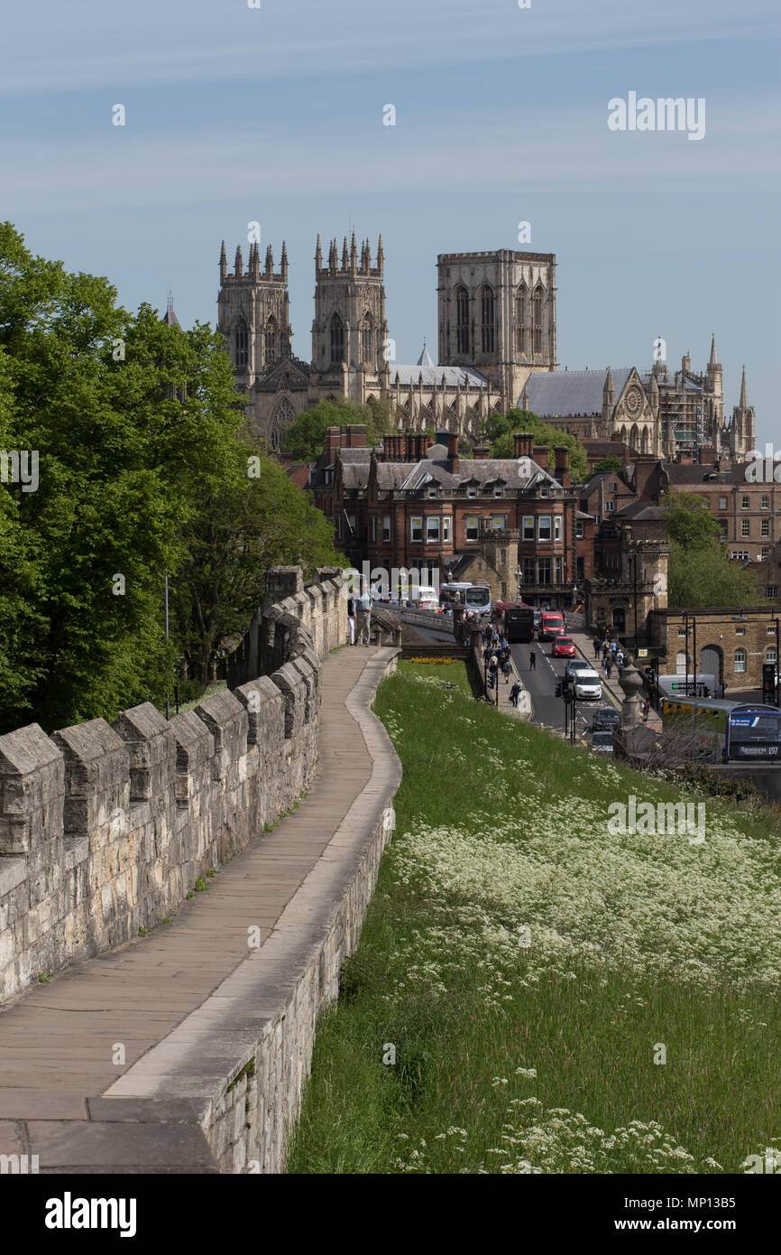 York Minster & Lendal Bridge from the roman city walls Stock Photo - Alamy