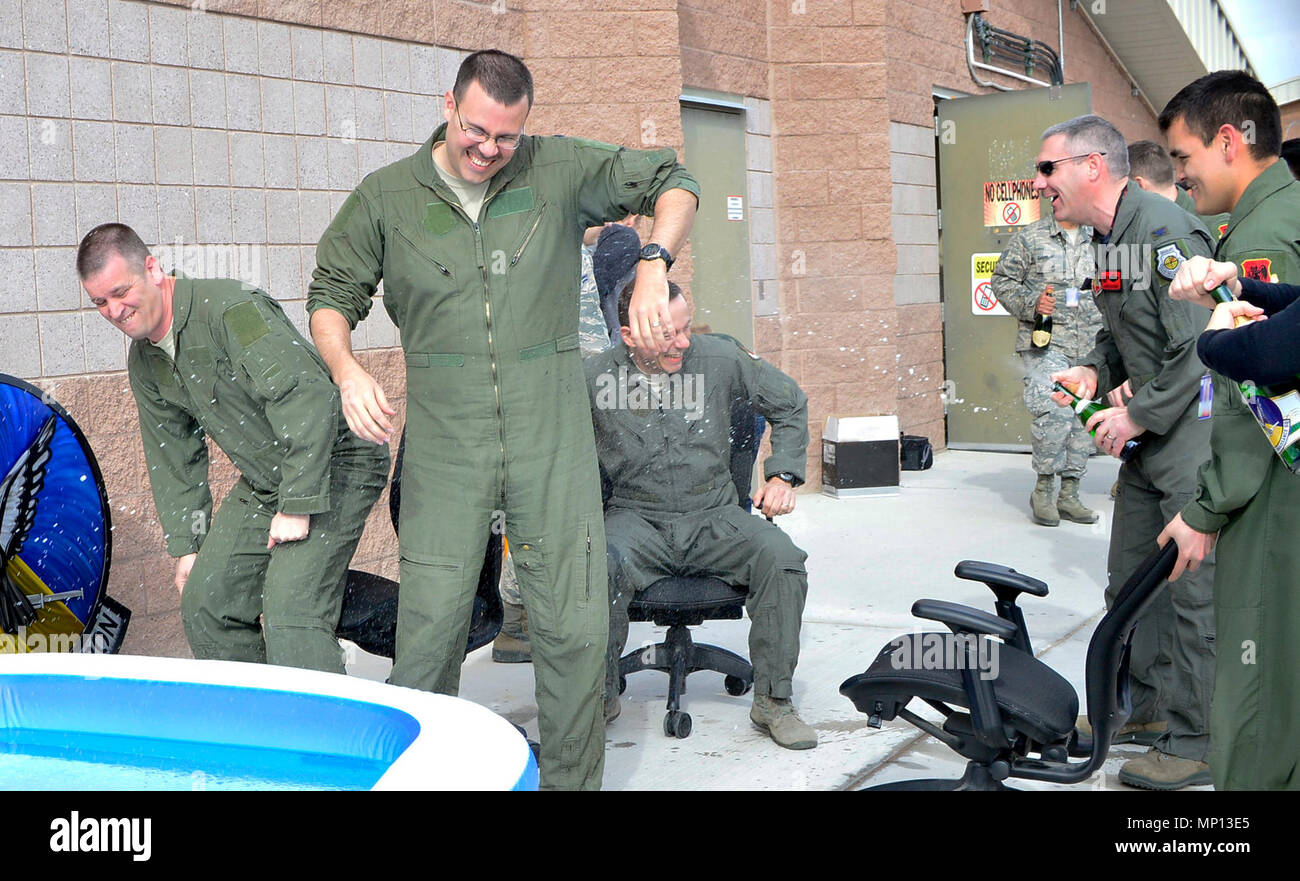 Lt. Col. Nicholas, 15th Attack Squadron commander, Senior Master Sgt ...