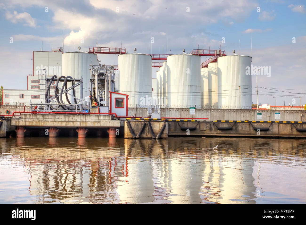 KALININGRAD, RUSSIA - April 28.2018: Oil-loading terminal in the cargo ...