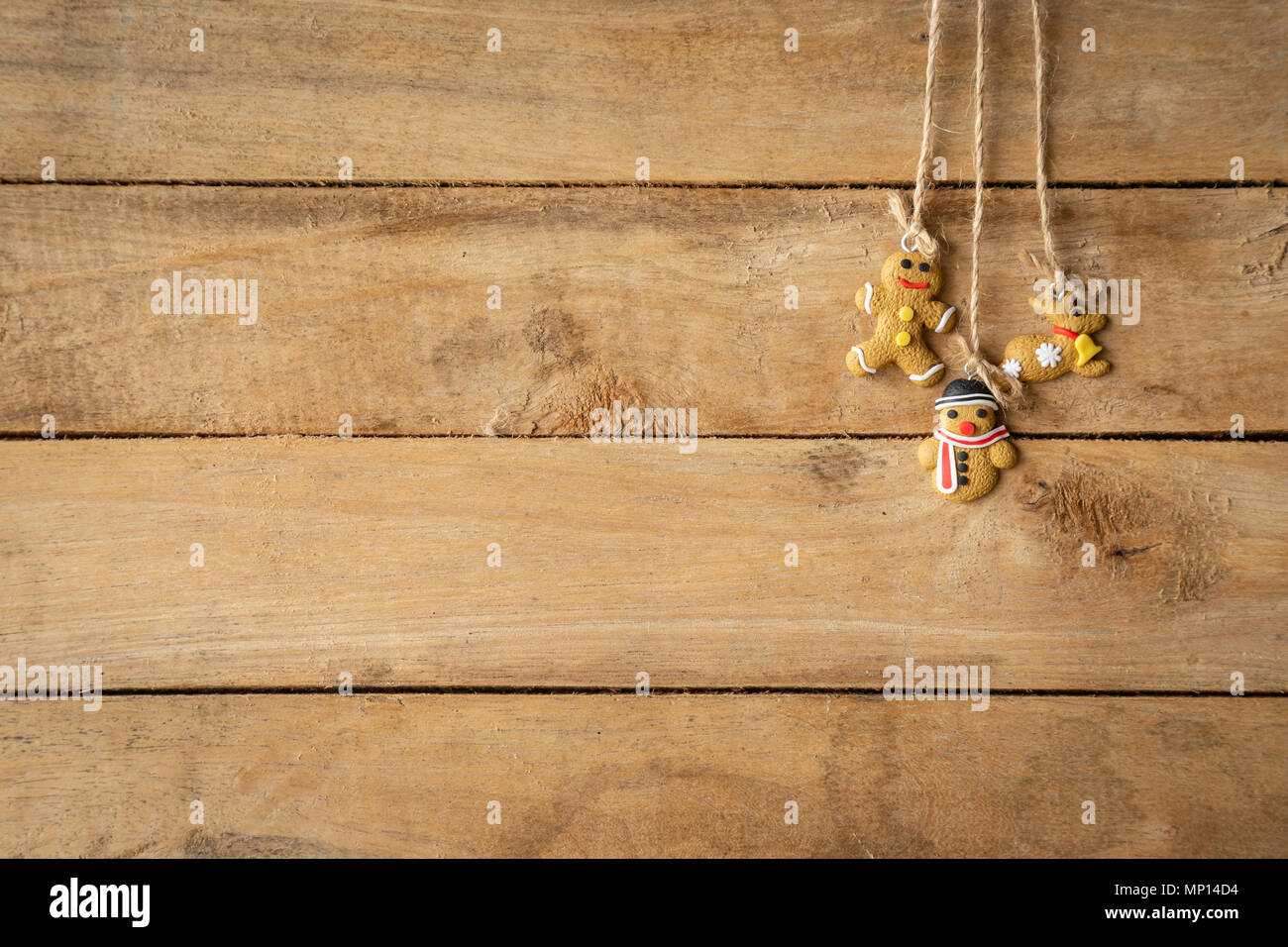 christmas decoration hanging on wood background with space Stock Photo ...