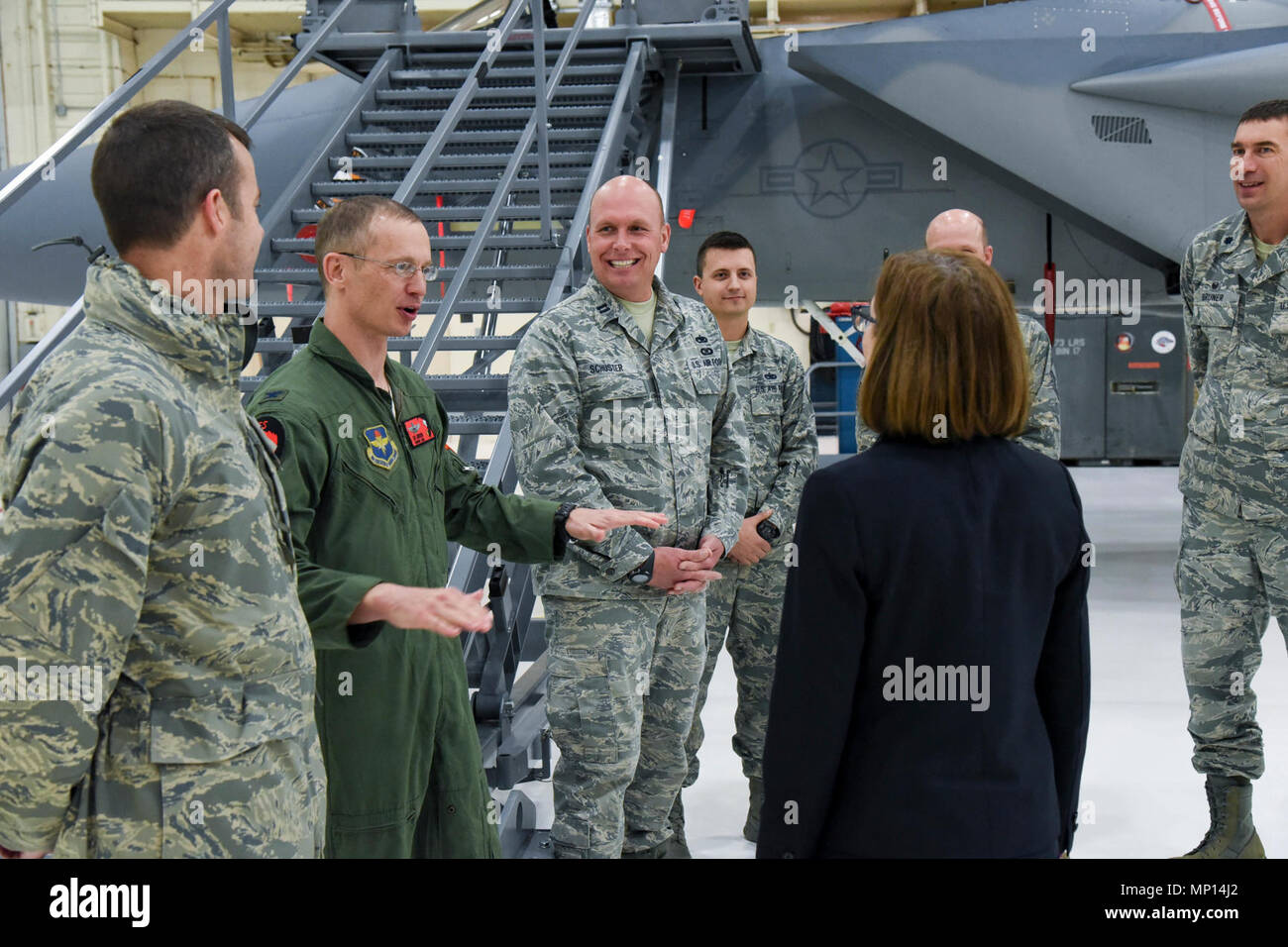 Members of the 173rd Fighter Wing Fire speak with Oregon Governor Kate ...