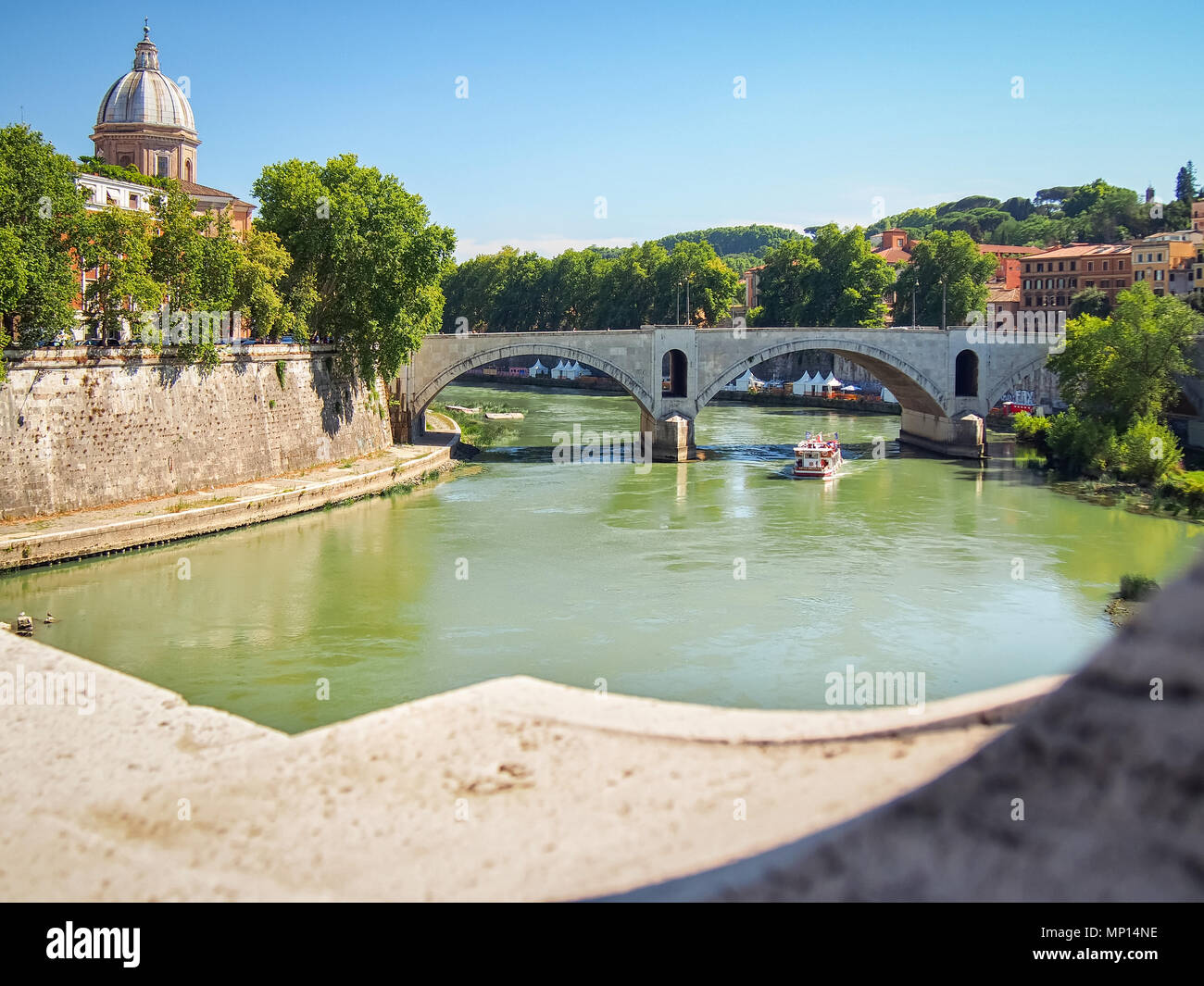 Tiber river in Rome in the sunny day Stock Photo - Alamy