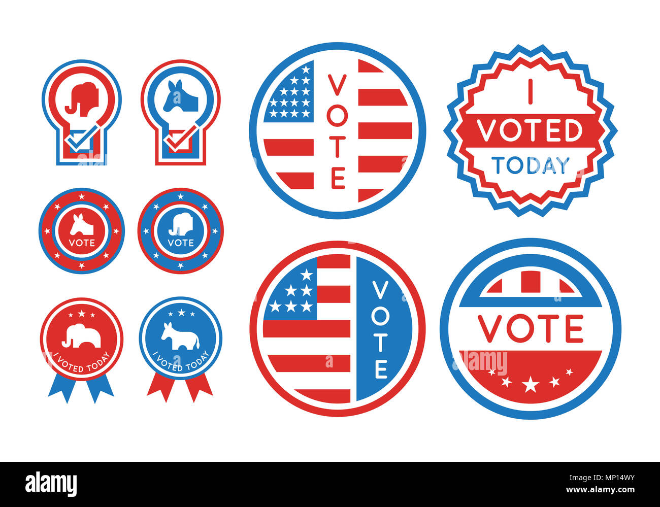 American vote icon Stock Photo - Alamy