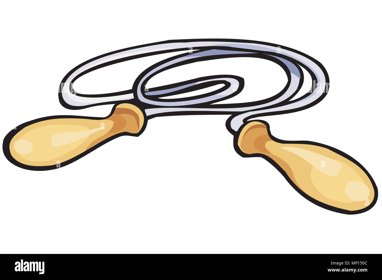 Illustrated image of a Skipping rope Stock Photo - Alamy