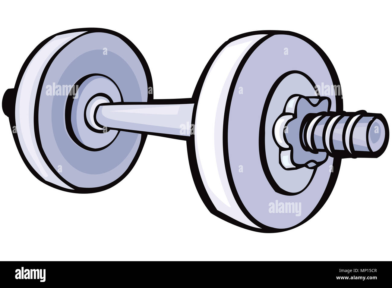 Illustrated image of a Dumbell Stock Photo - Alamy