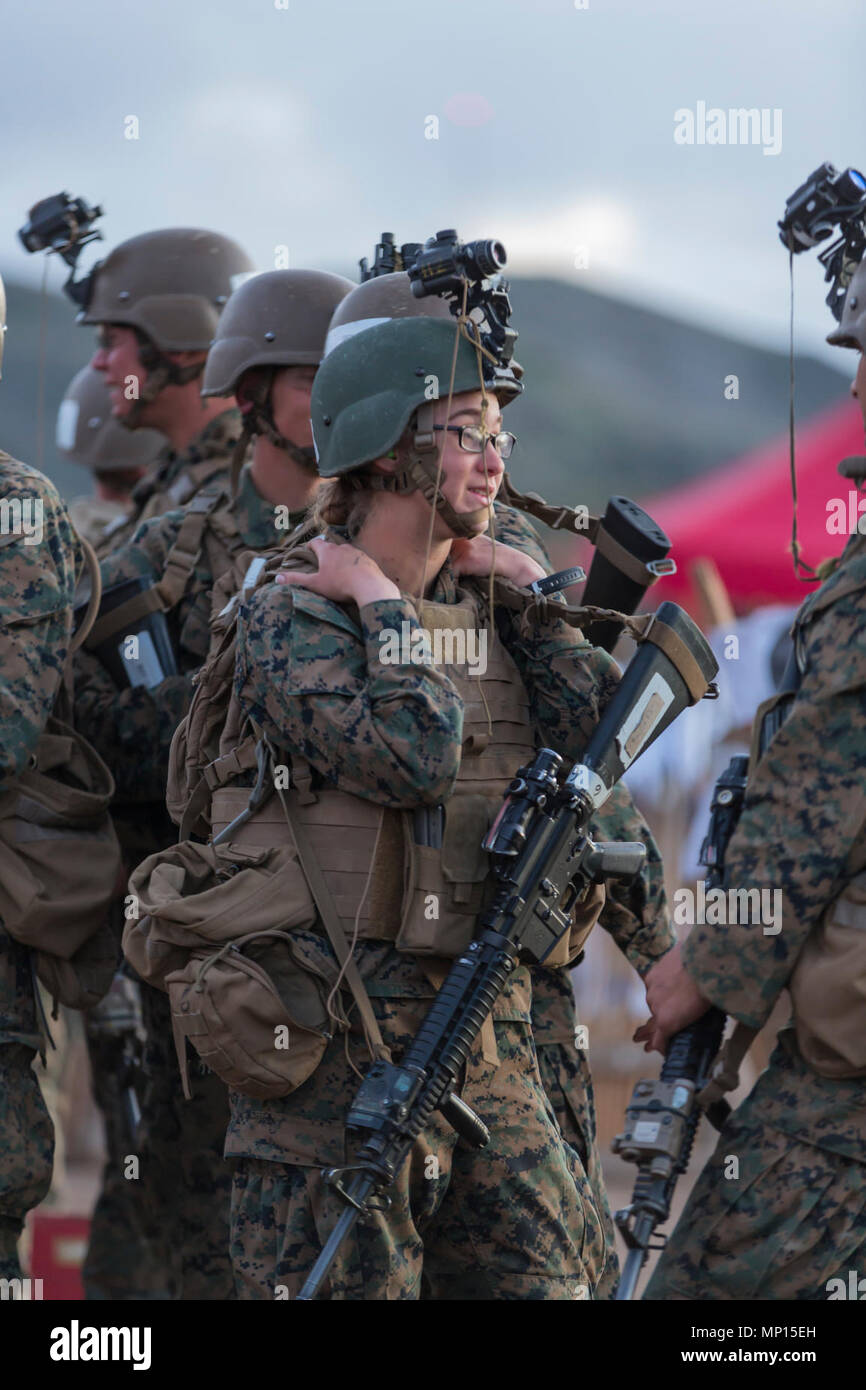 U.S. Marines with Golf Company, Marine Combat Training Battalion (MCT ...