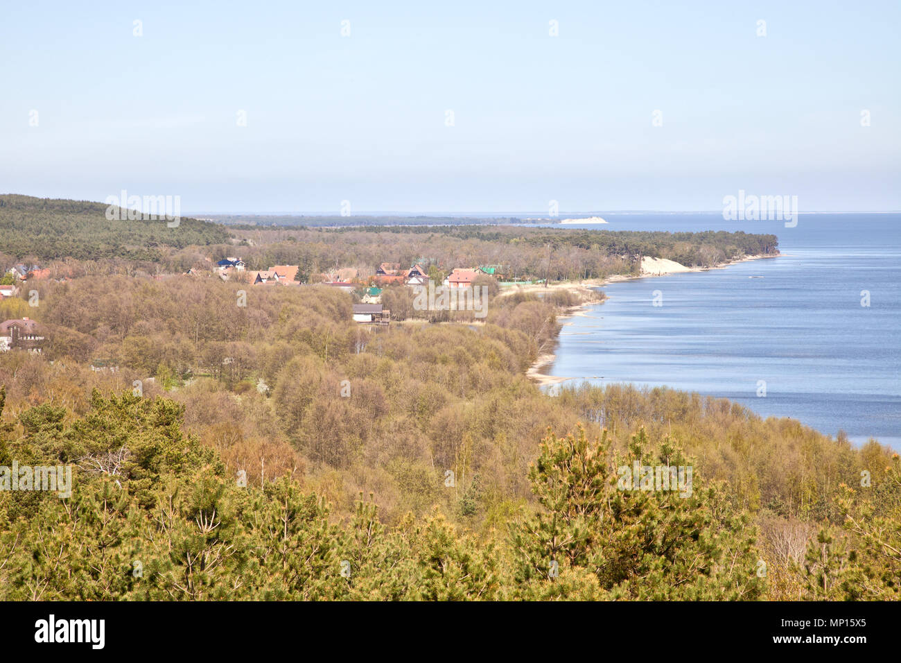 Kaliningrad region. View of the Curonian Spit, from the height of the ...