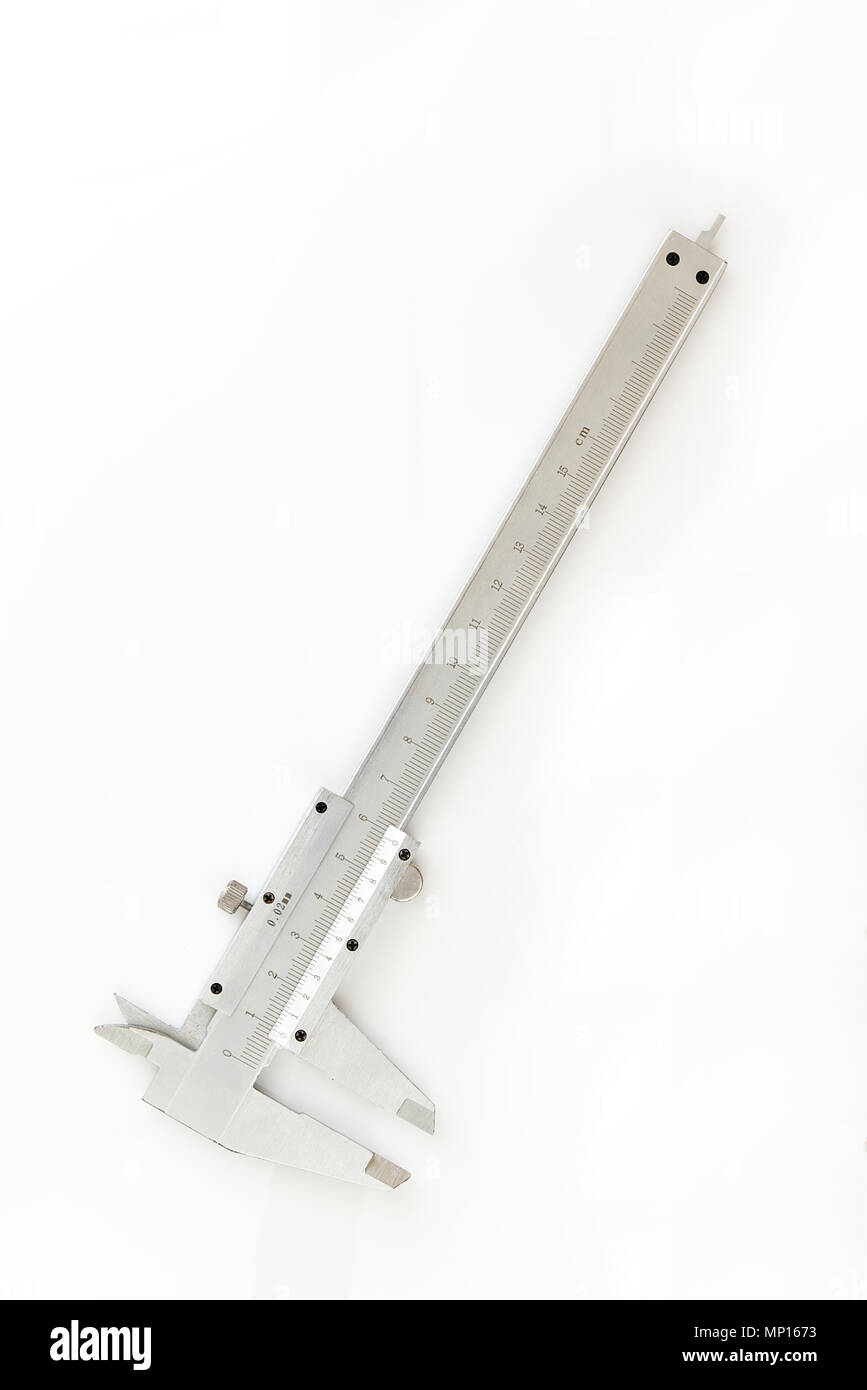 Vernier callipers isolated on a white background. Precision measuring ...