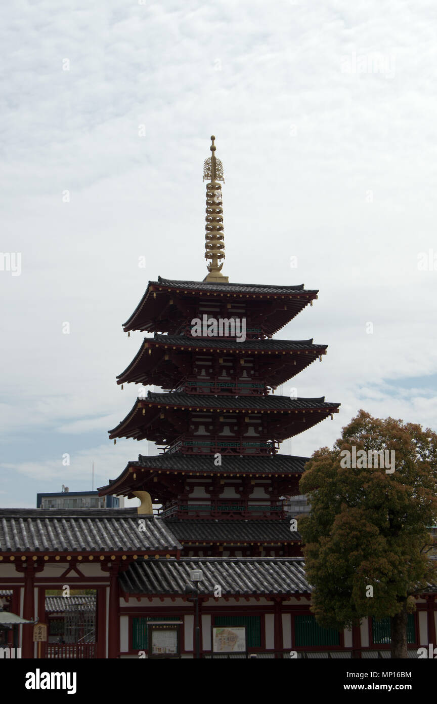 Pagoda at Shitennoji temple, Osaka, Japan Stock Photo - Alamy