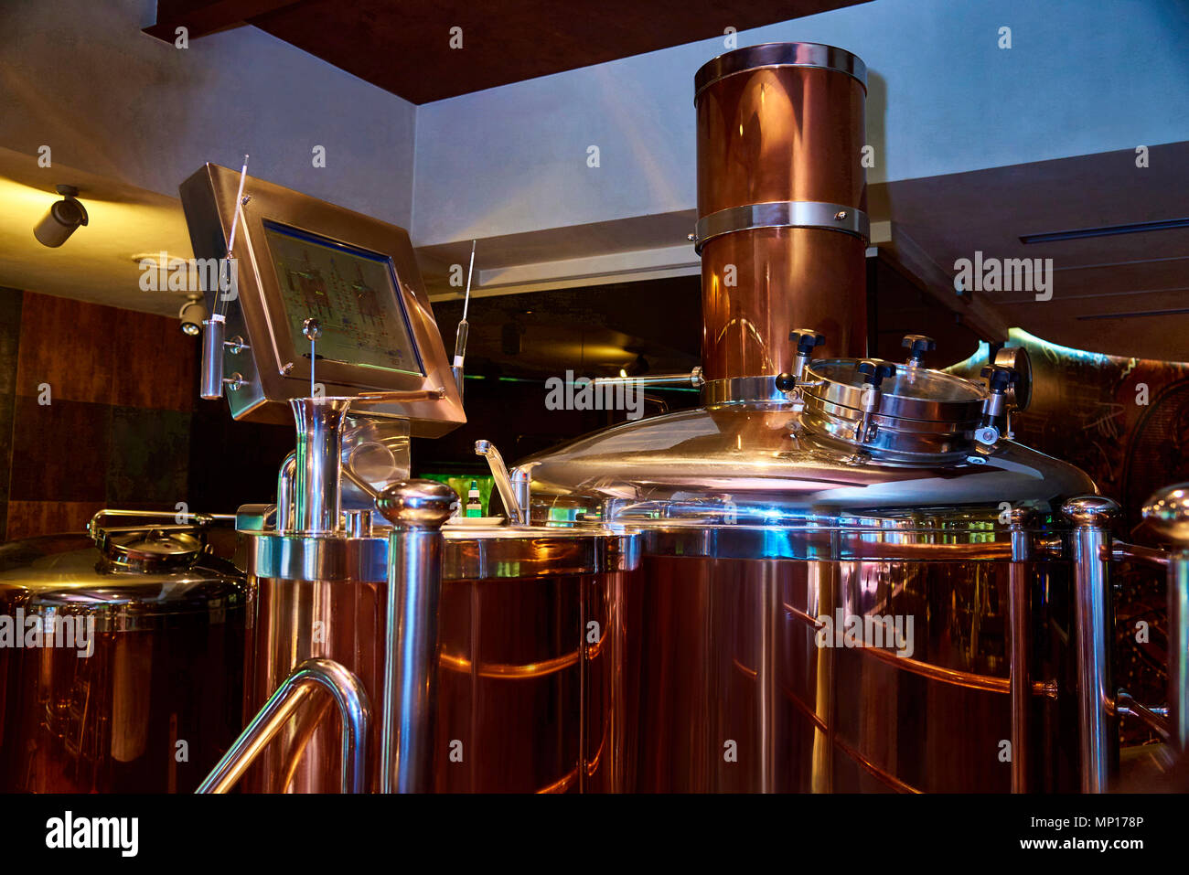 Equipment for the preparation of beer.The process of making beer Stock ...