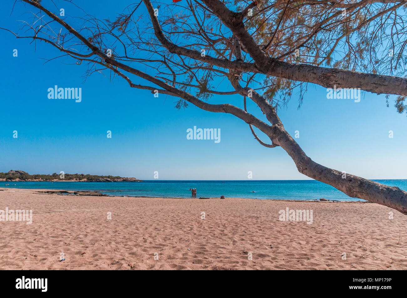 Majestic beach with palaiochora with clear blue crystal waters for ...