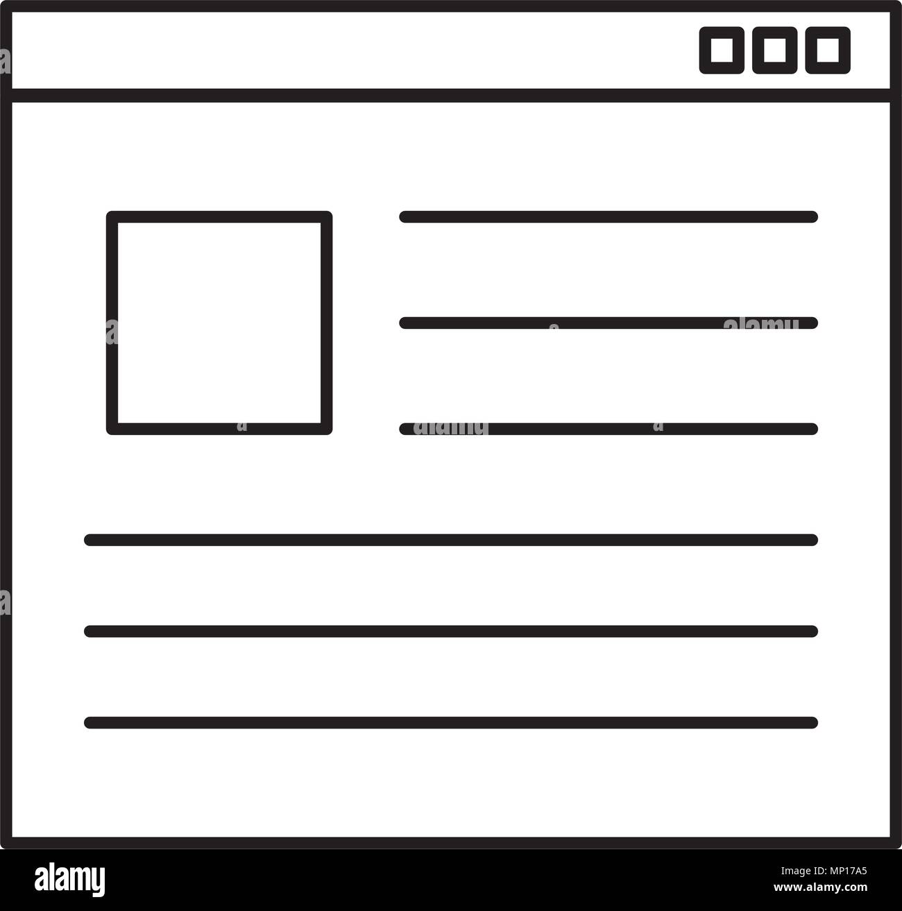 webpage template windows icon vector illustration design Stock Vector ...