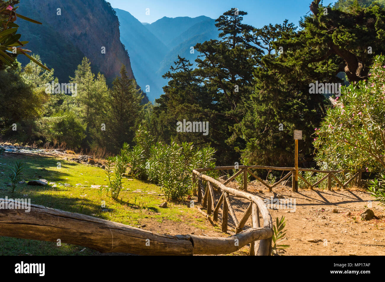 Samaria gorge, a national park of Greece on the island of Crete ...