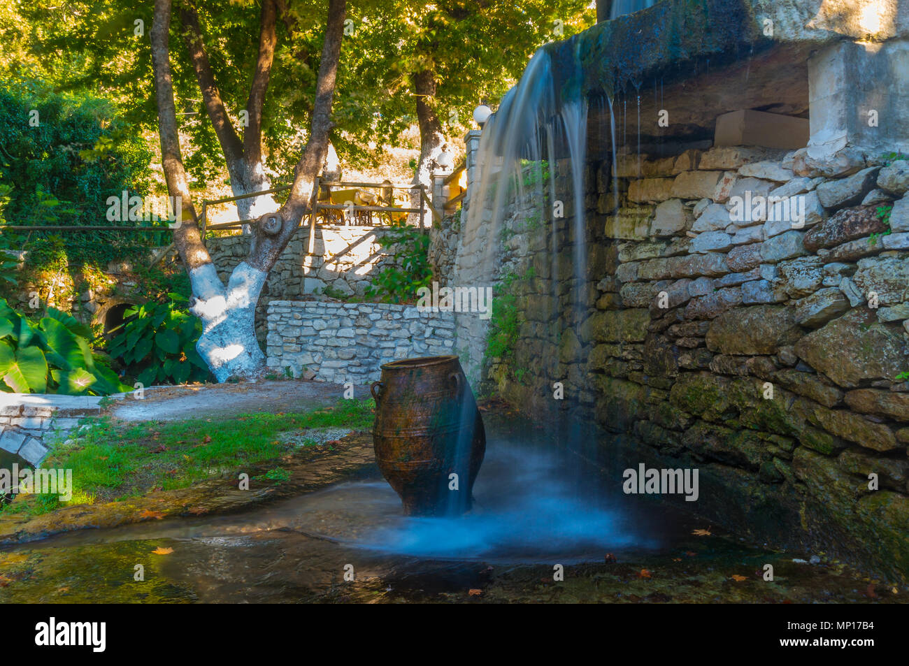 Argyroupoli waterfalls crete greece hi-res stock photography and images ...