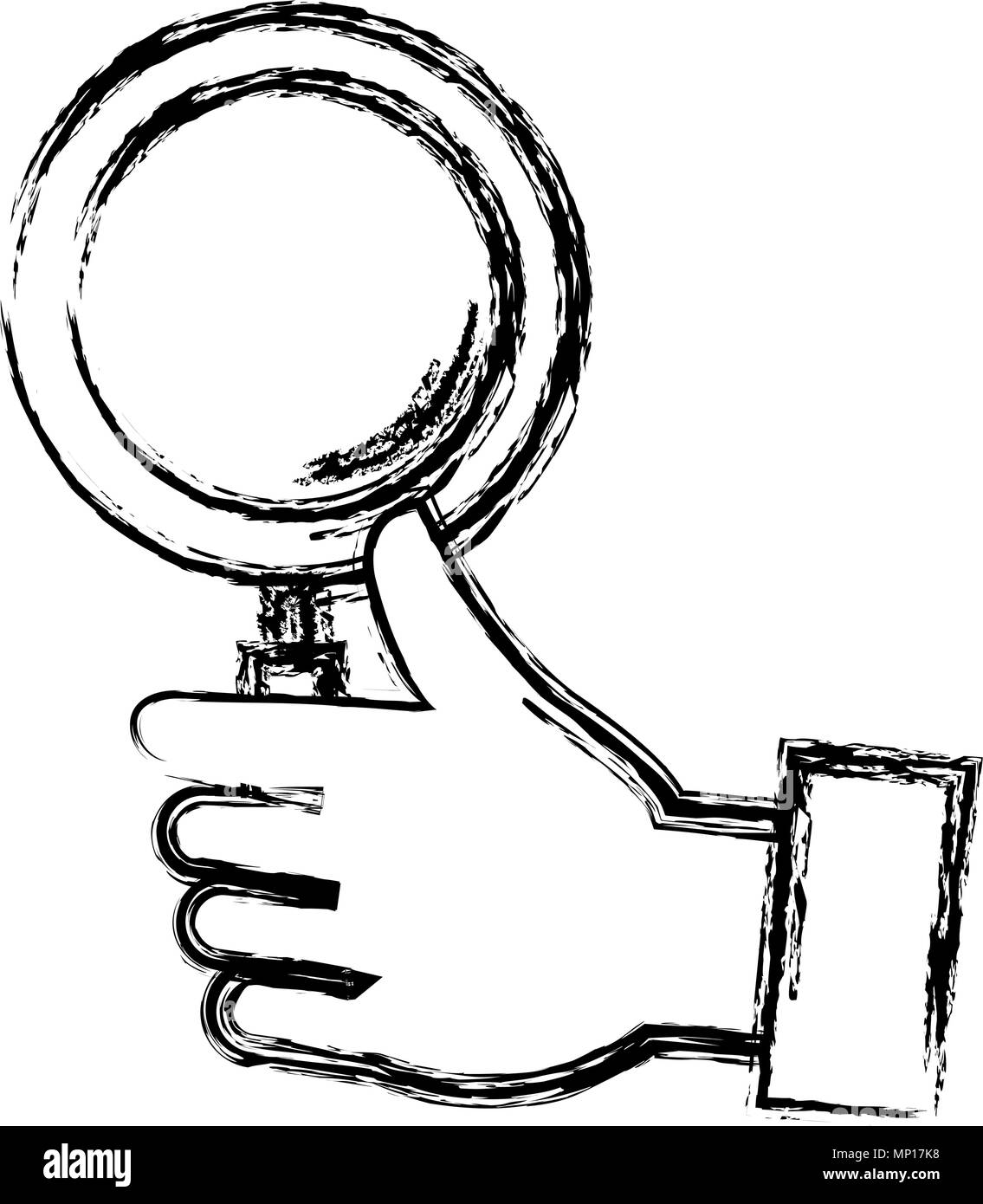 hand with magnifying glass vector illustration design Stock Vector ...