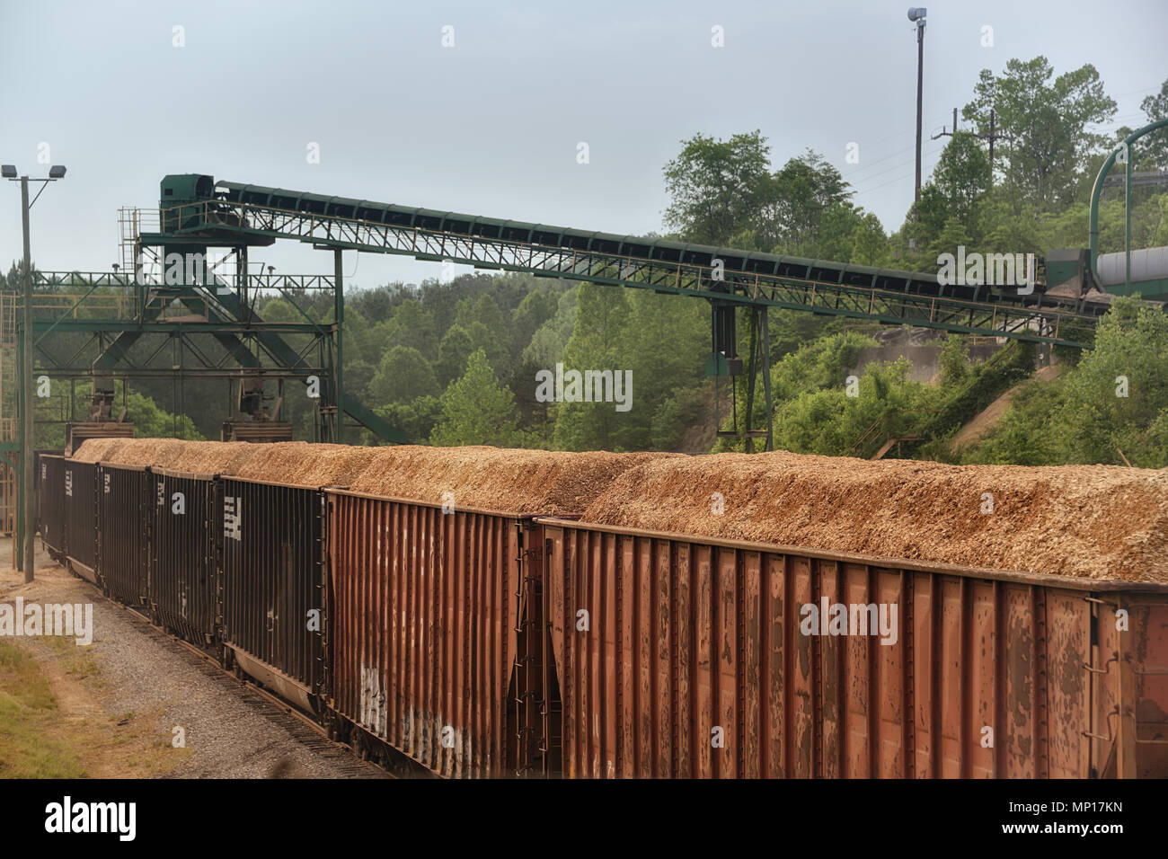 "Making Chips" American Tour Series train cars filled to the top with ...