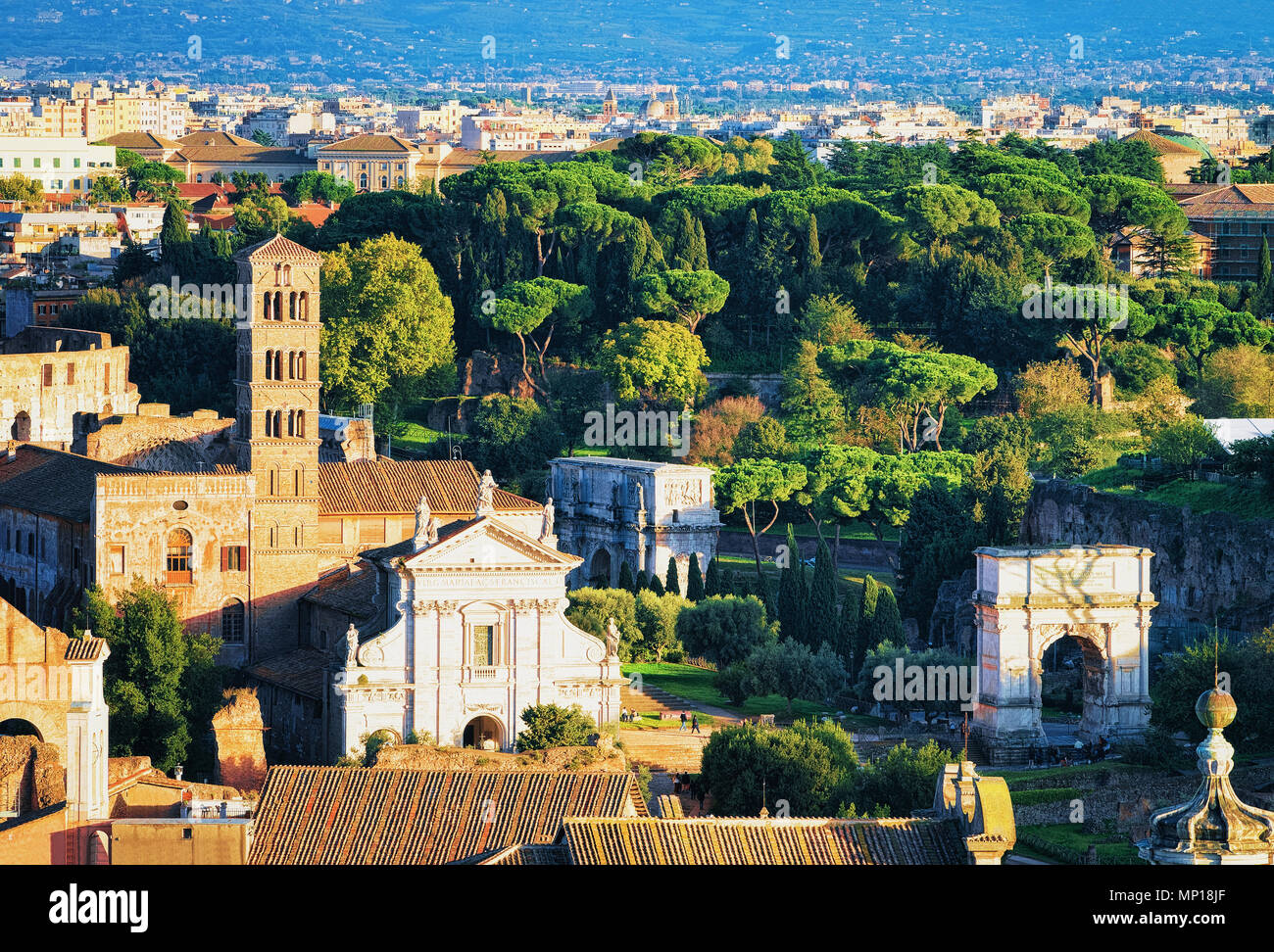Cityscape in Roman Forum in Rome in Italy Stock Photo - Alamy