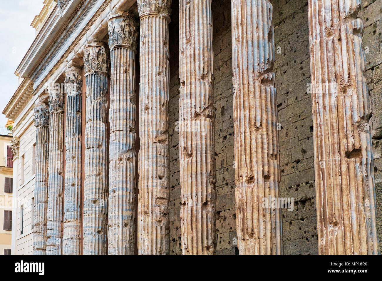 Corinthian Granite Columns of Pantheon in Rome of Italy Stock Photo - Alamy