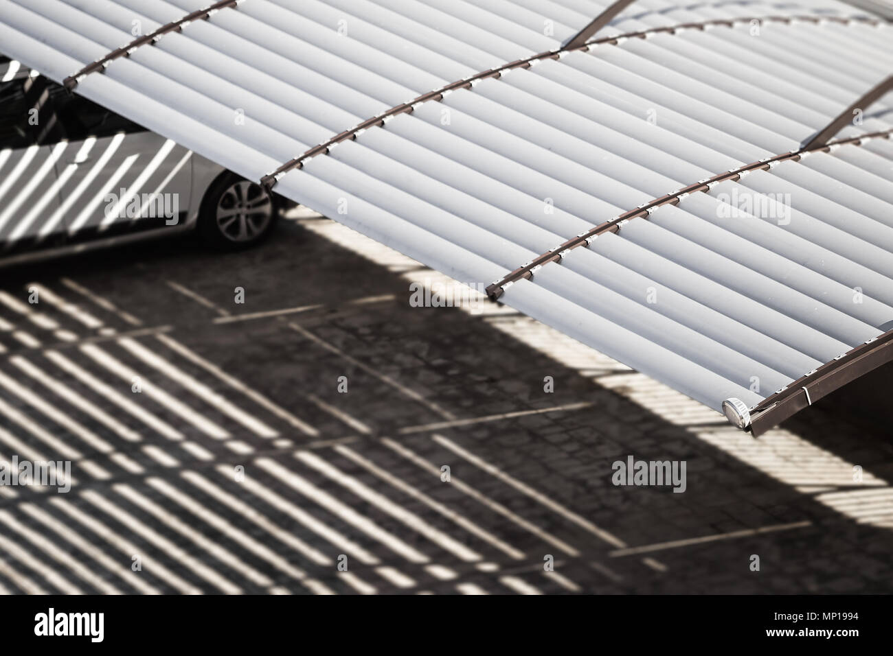 shadows from canopy falling on the ground Stock Photo - Alamy