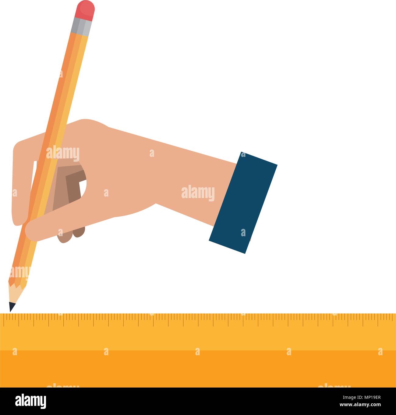 hand drawing with geometric rule school Stock Vector Image & Art - Alamy