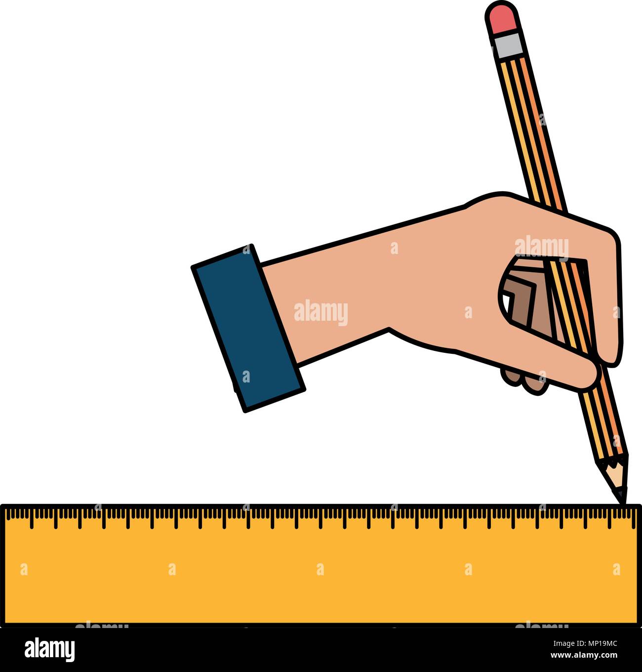 hand drawing with geometric rule school Stock Vector Image & Art - Alamy