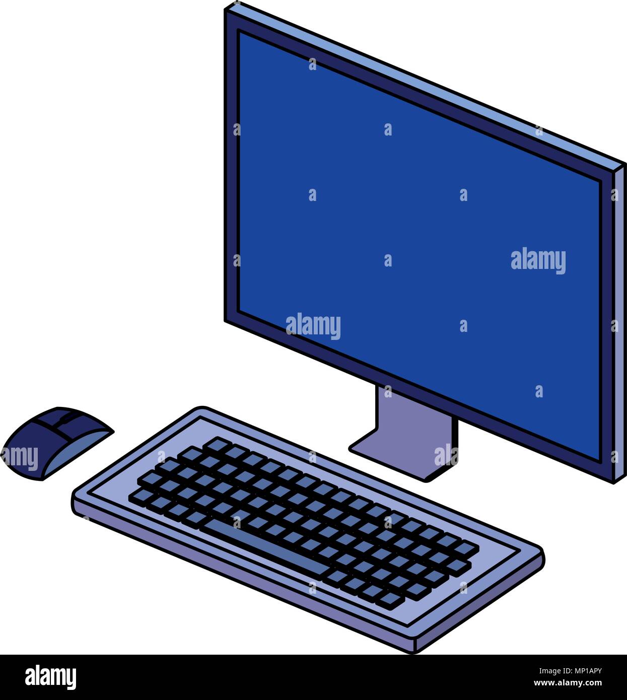 desktop computer isometric icon Stock Vector Image & Art - Alamy