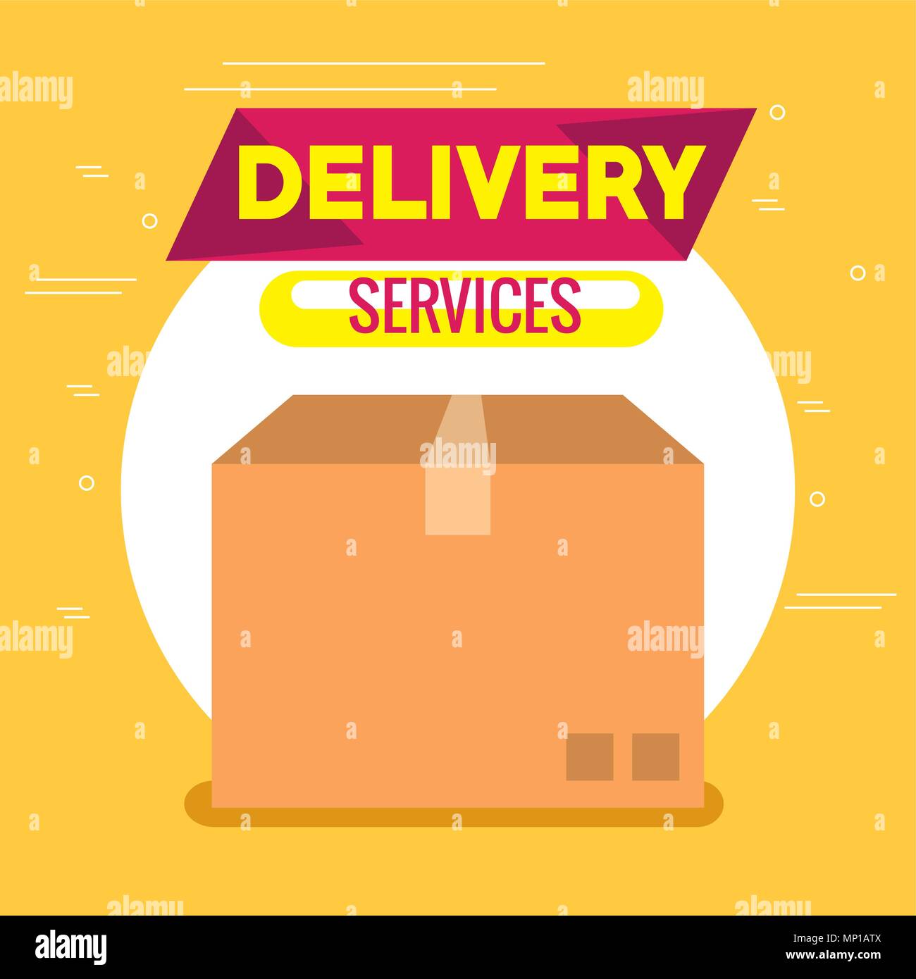 delivery service box carton Stock Vector Image & Art - Alamy