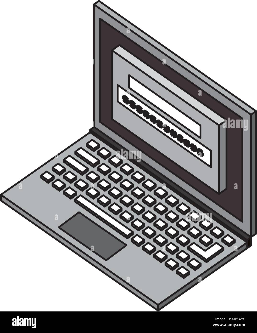 laptop device isometric design Stock Vector Image & Art - Alamy
